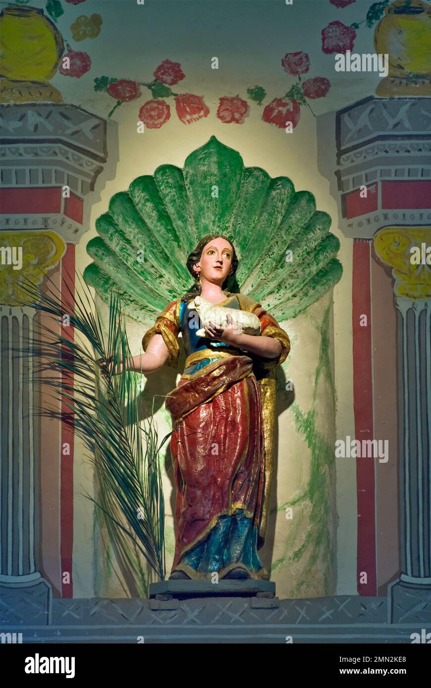 California santa barbara mission statue hi-res stock photography and ...