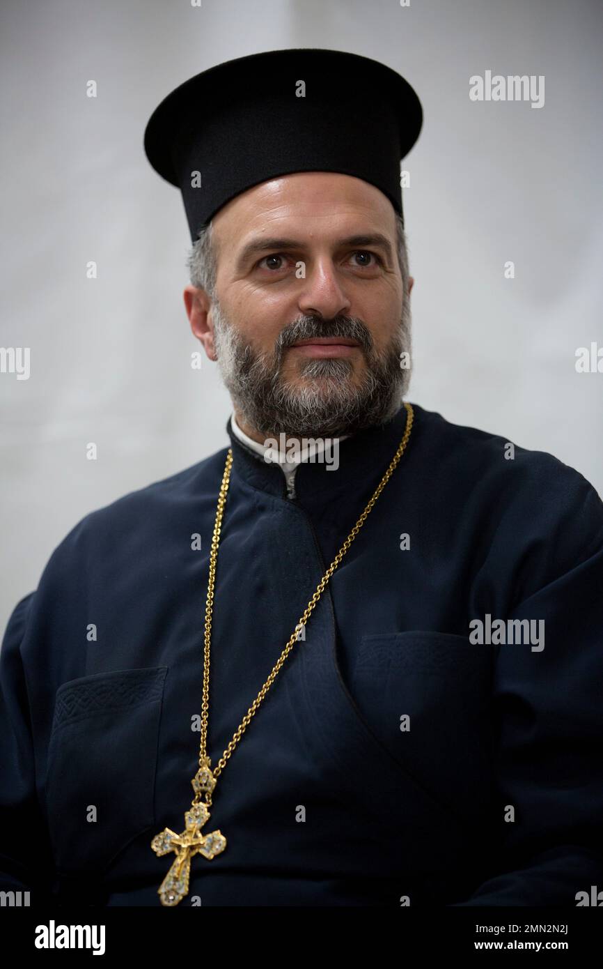 FILE - In this Monday, May 9, 2016 file photo, Father Gabriel Naddaf is ...