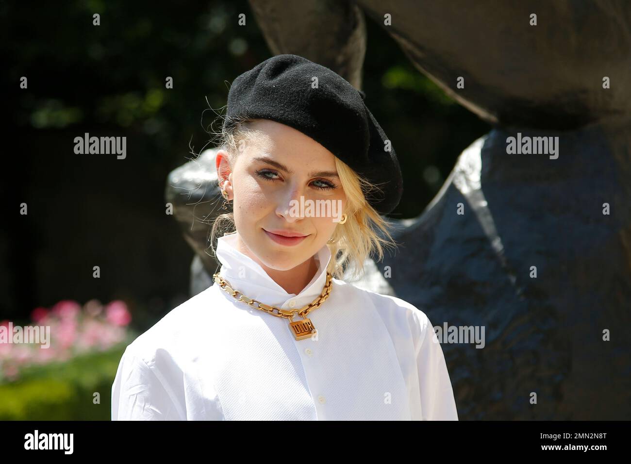 German style blogger Caroline Daur poses during a photocall before the ...