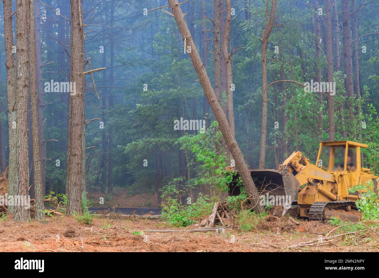 Tractor skid steer was used during construction process in order to ...