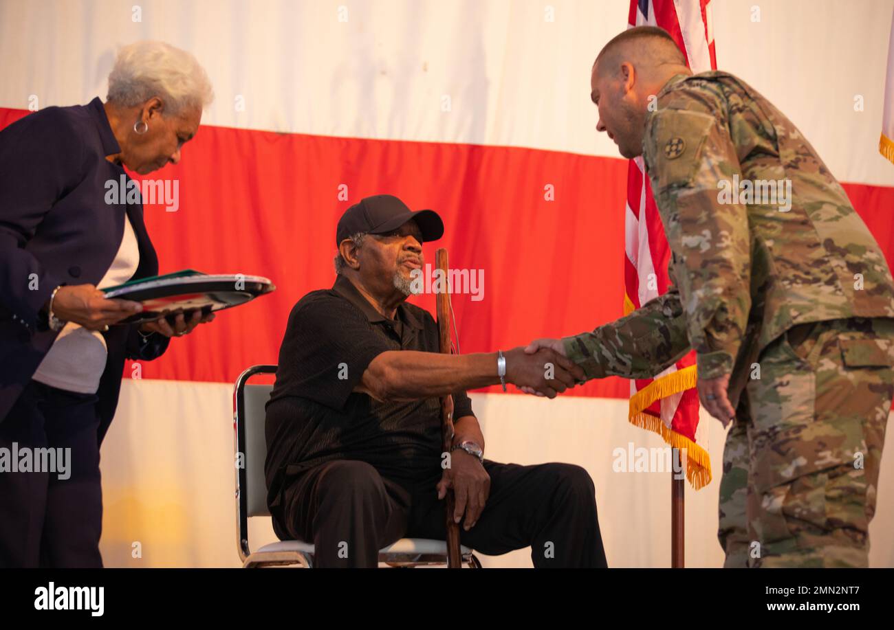 The commander of the 319th Quartermaster Battalion, Lt. Col. Blake ...