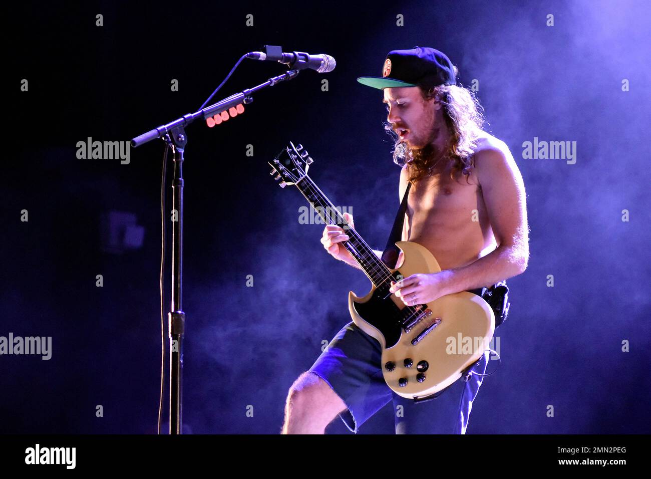 Zach Irons of AWOLNATION perform during the WKQX Piqniq Music Festival ...