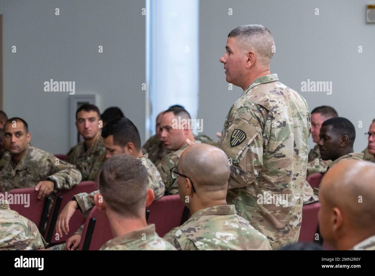 U.S. Army Col. Seth Morgulas, commander of the 369th Sustainment ...