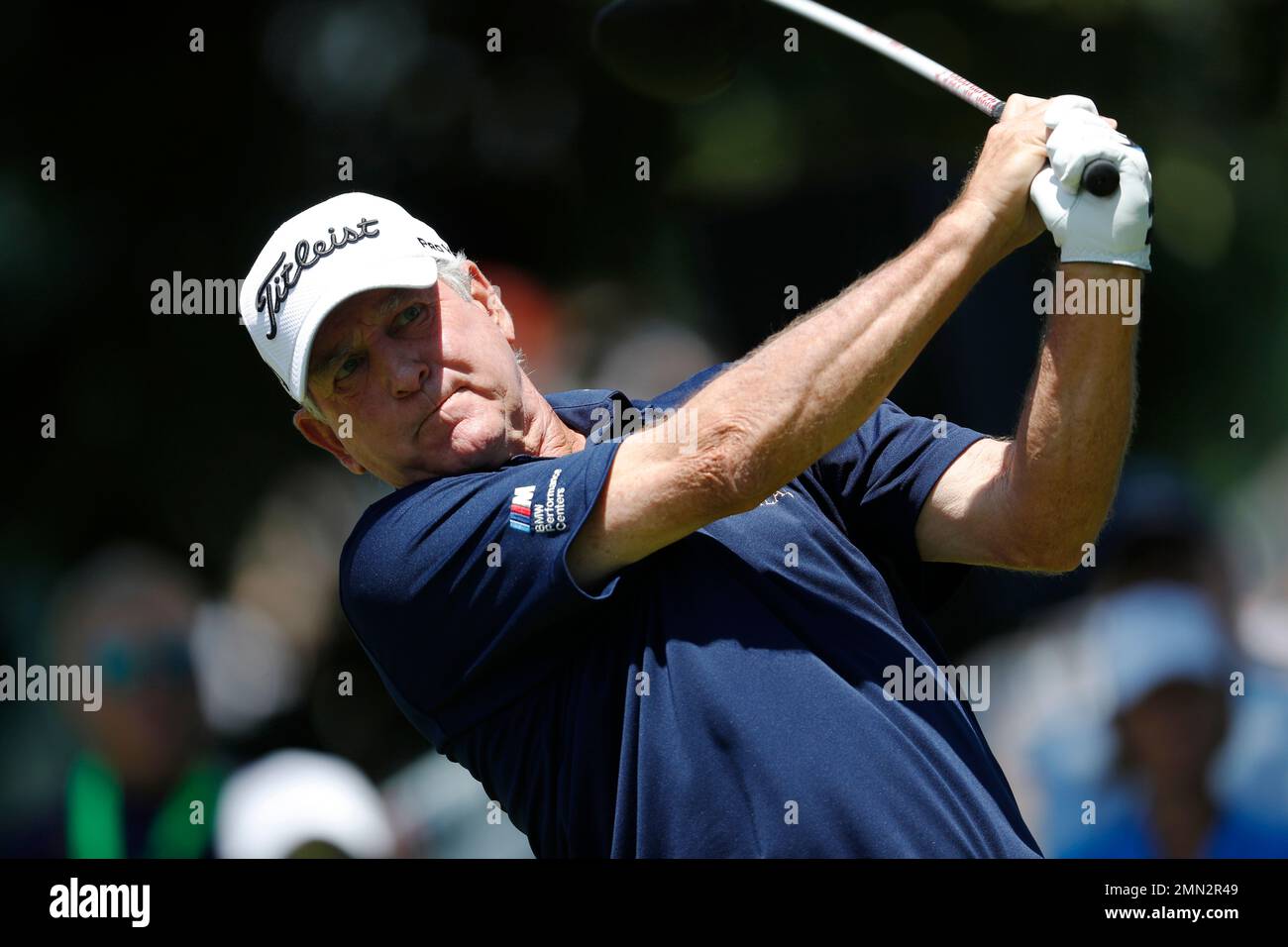 Jay Haas hits off the first tee during the final round of the U.S ...