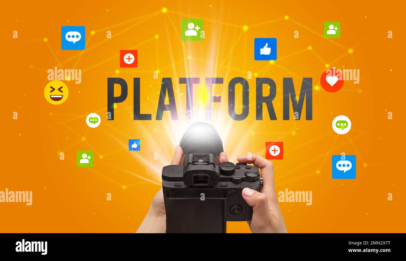 Using camera to capture social media content Stock Photo - Alamy