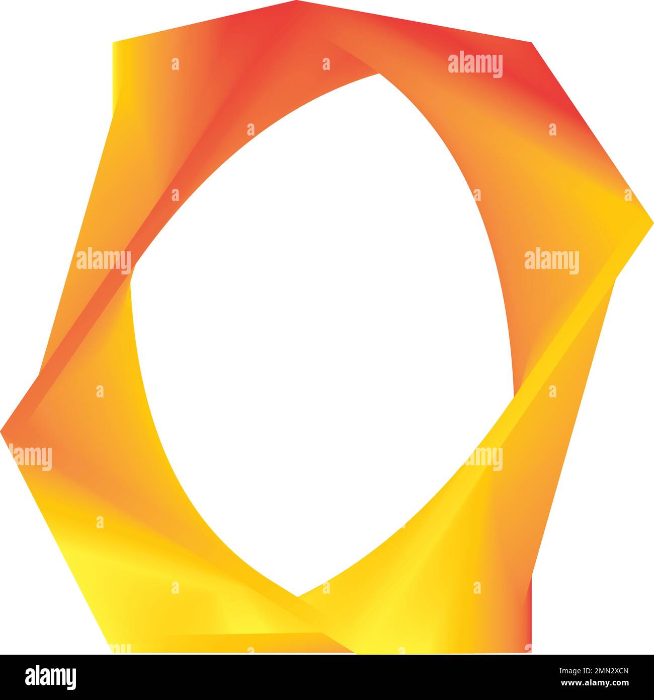 Abstract yellow to orange frame like project designer cut on ...
