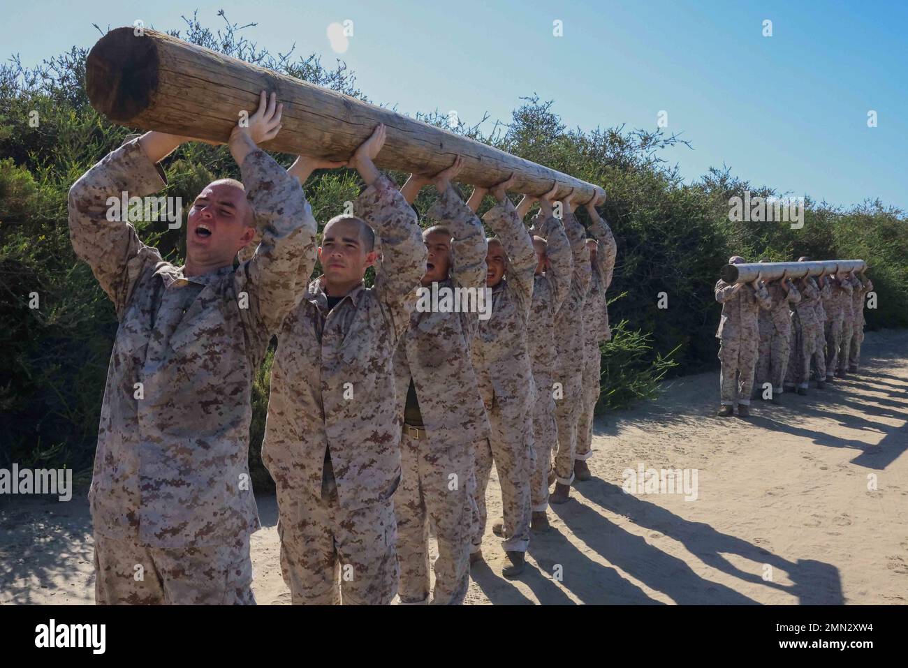 U.S. Marine Corps recruits with Mike Company, 3rd Recruit Training ...
