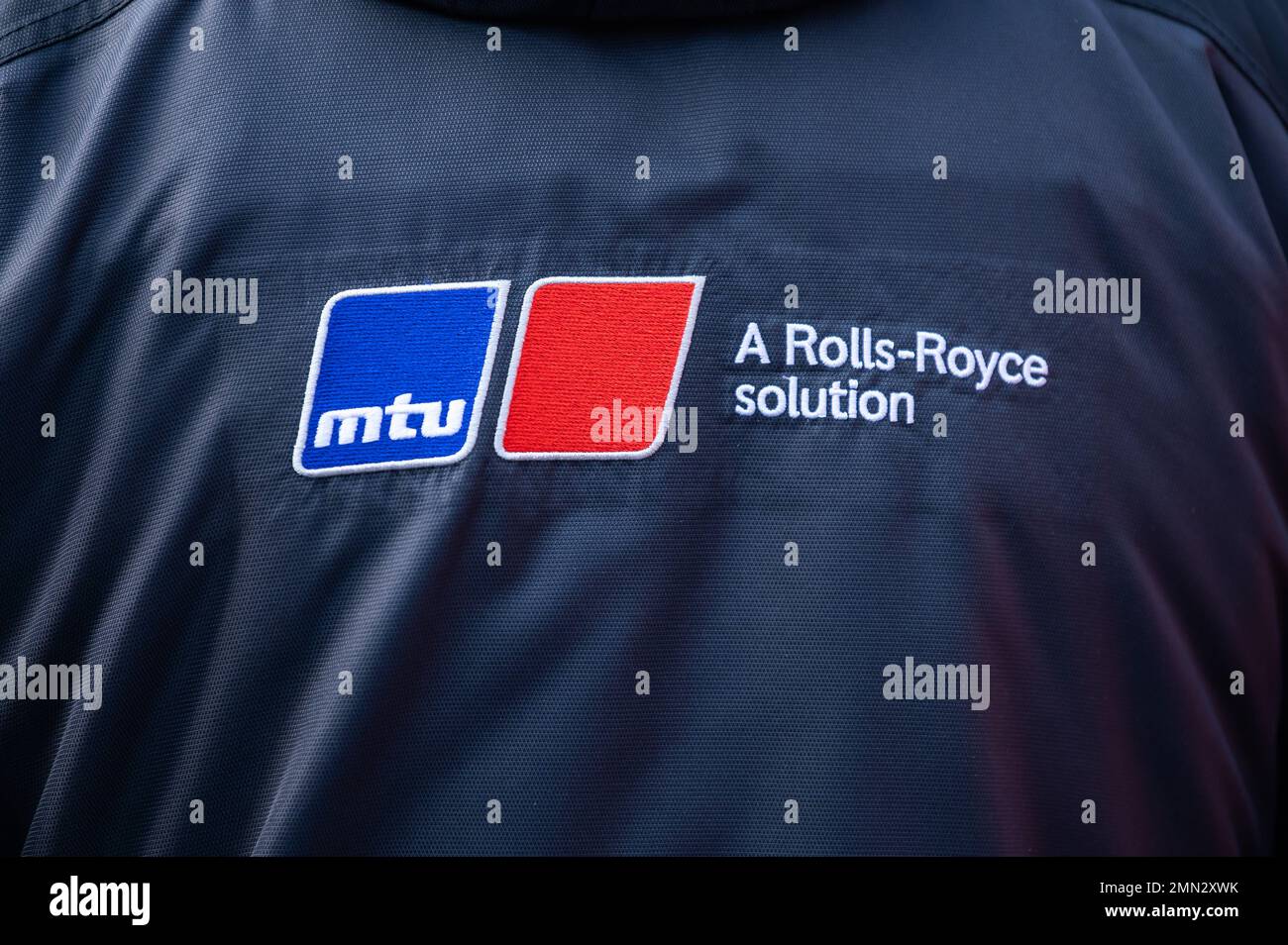 Friedrichshafen, Germany. 30th Jan, 2023. The logo of mtu is seen on ...