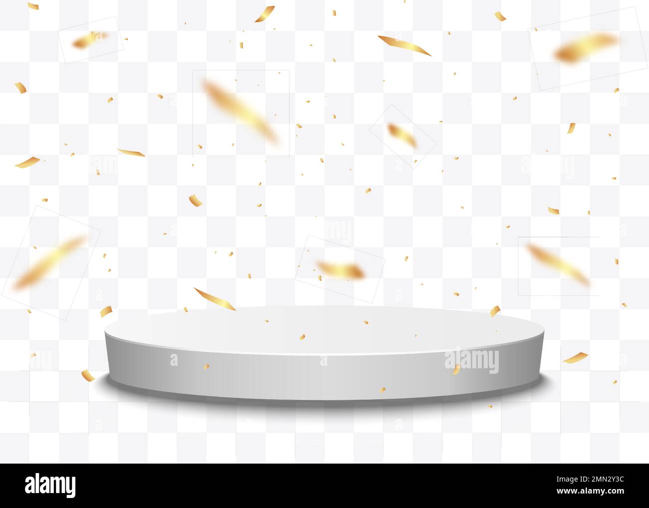 Confetti with award podium. Winner vector background. with confetti ...