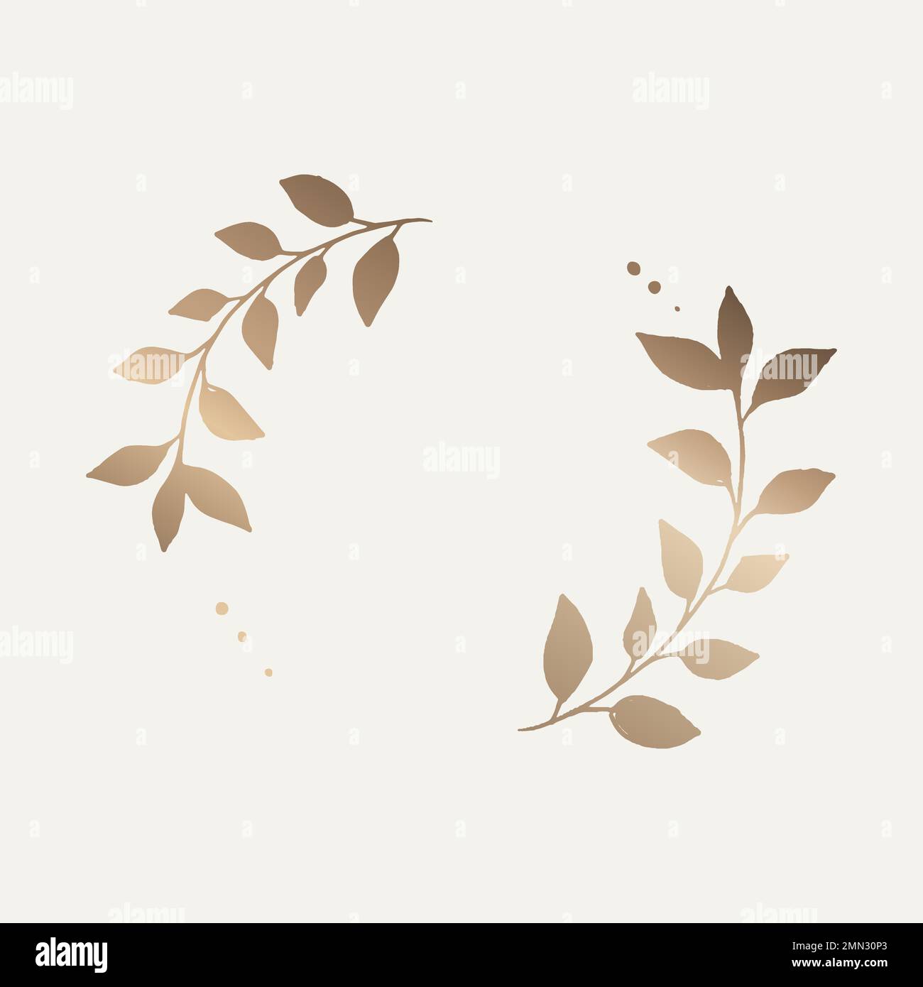 Golden laurel fame, circle shape, luxury design vector Stock Vector ...