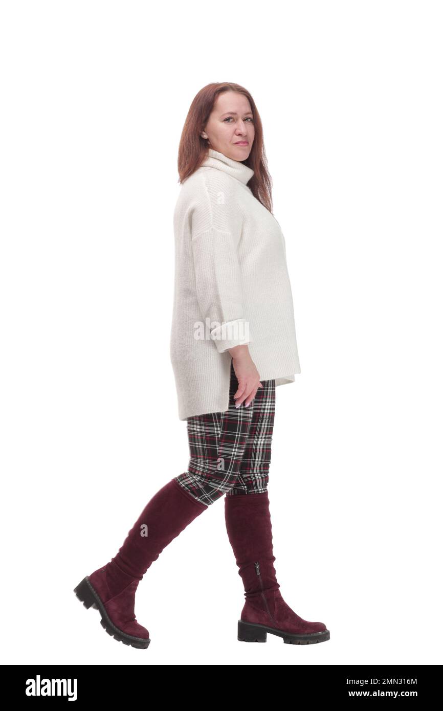 full-length. woman in casual clothes walking forward Stock Photo - Alamy