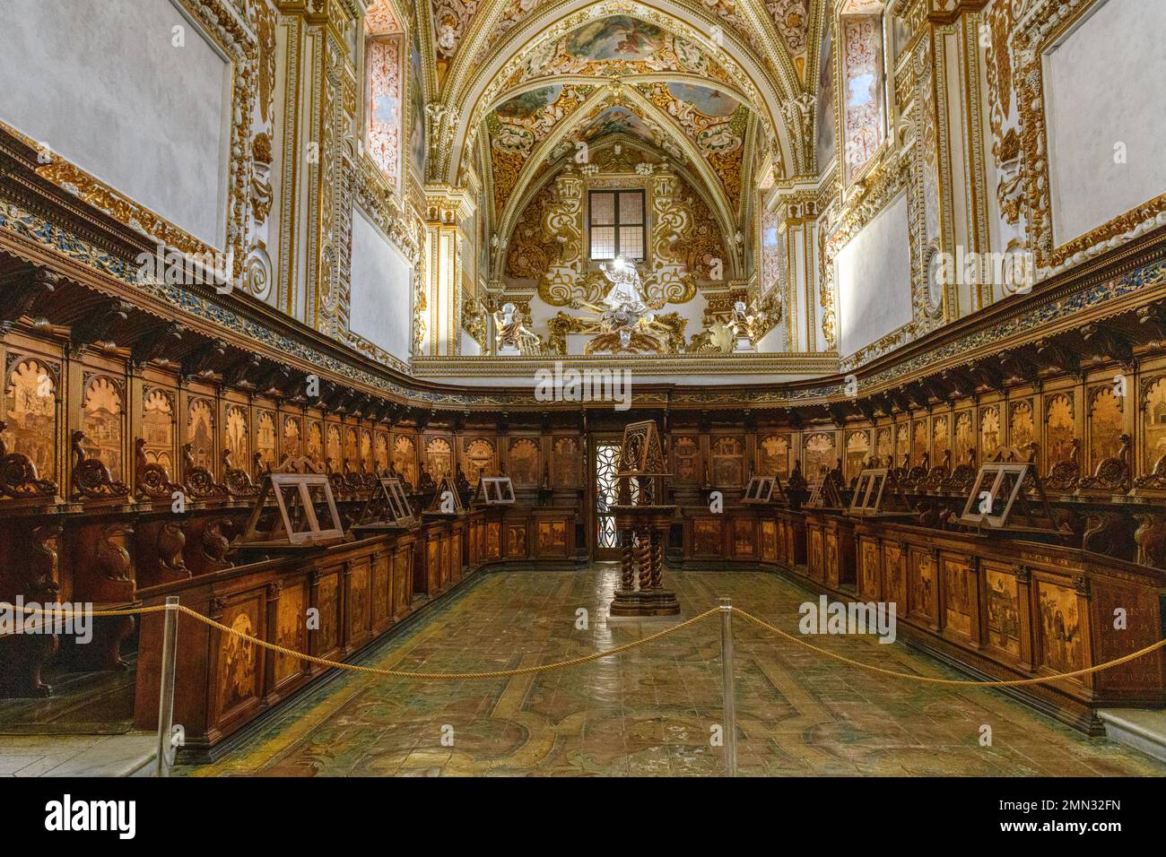 Interior of the Church of The Certosa di Padula well known as Padula ...