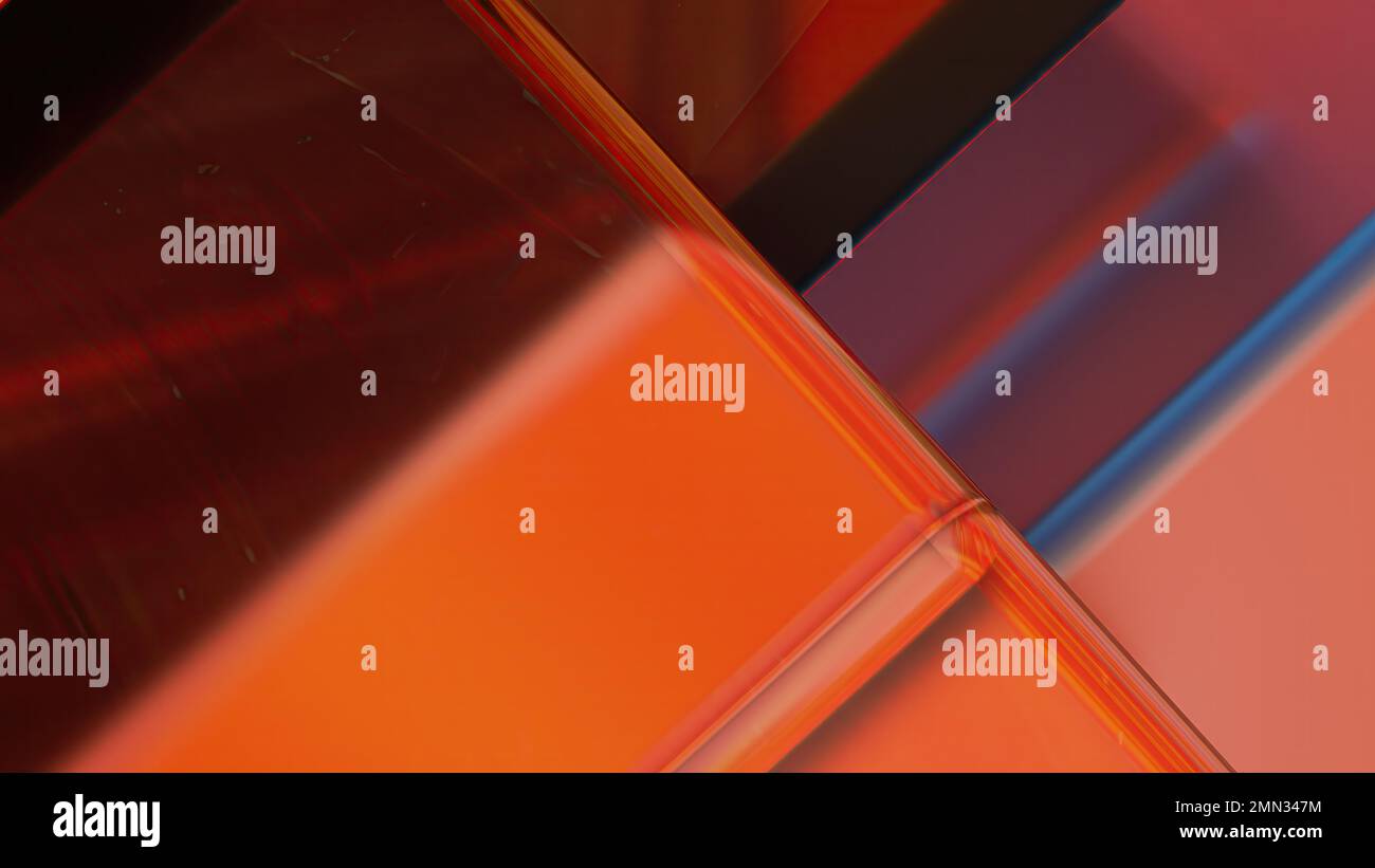 Red, orange, metallic textured box geometry Abstract, dramatic ...