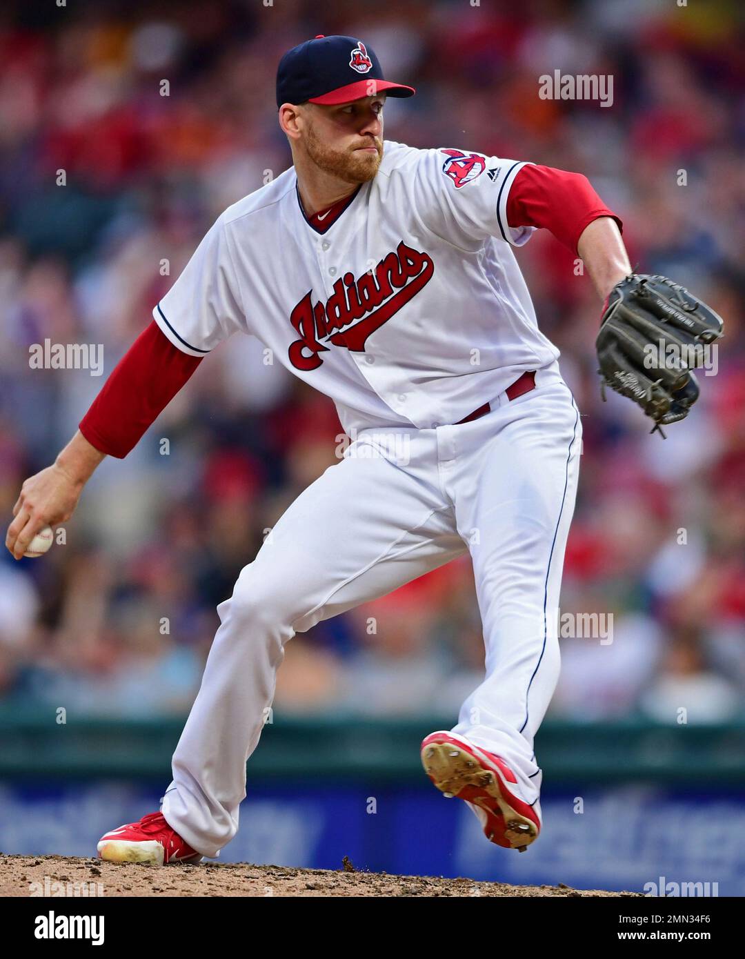 Cleveland Indians relief pitcher Neil Ramirez delivers in the eighth ...