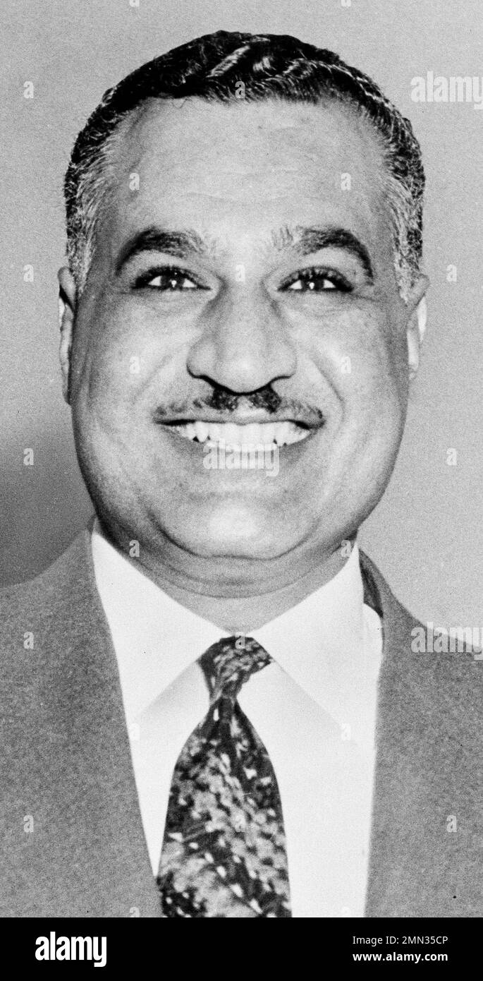President Gamal Abdel Nasser is pictured in 1958. (AP Photo Stock Photo ...