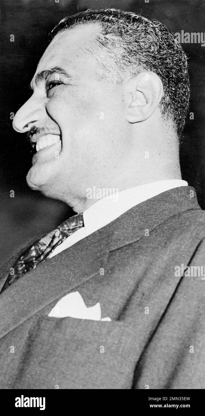President Gamal Abdel Nasser is pictured in 1958. (AP Photo Stock Photo ...