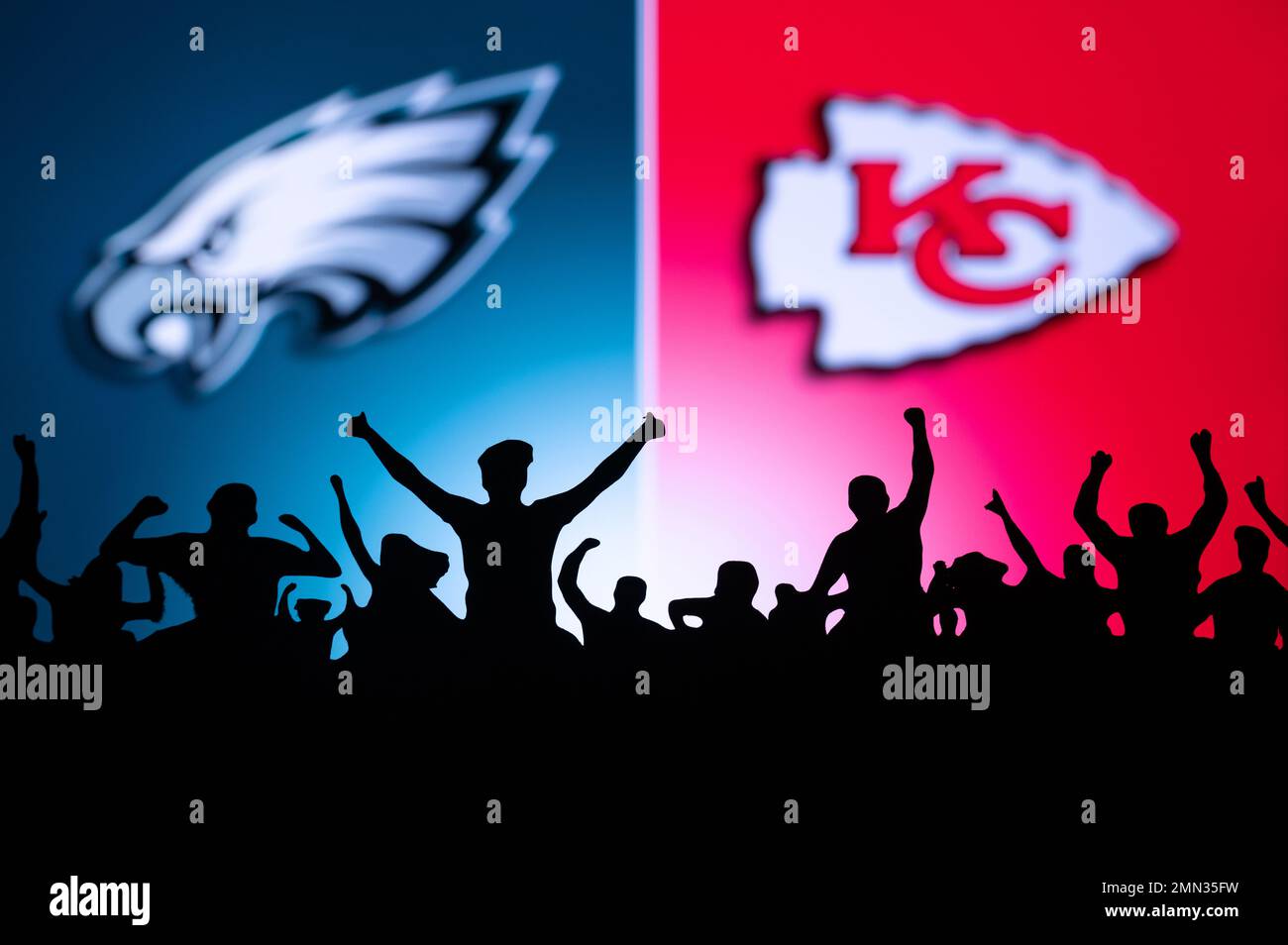 PHOENIX, USA, 30 JANUARY 3, 2023: Philadelphia Eagles vs. Kansas City ...