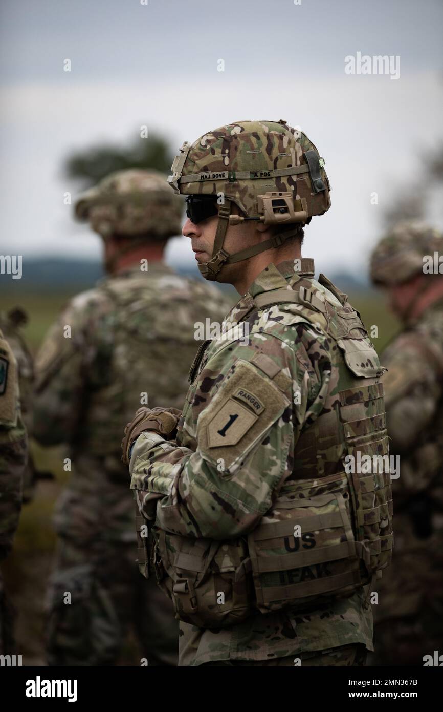 U.S. Army Maj. Jenkins L. Dove, an operations officer assigned to ...