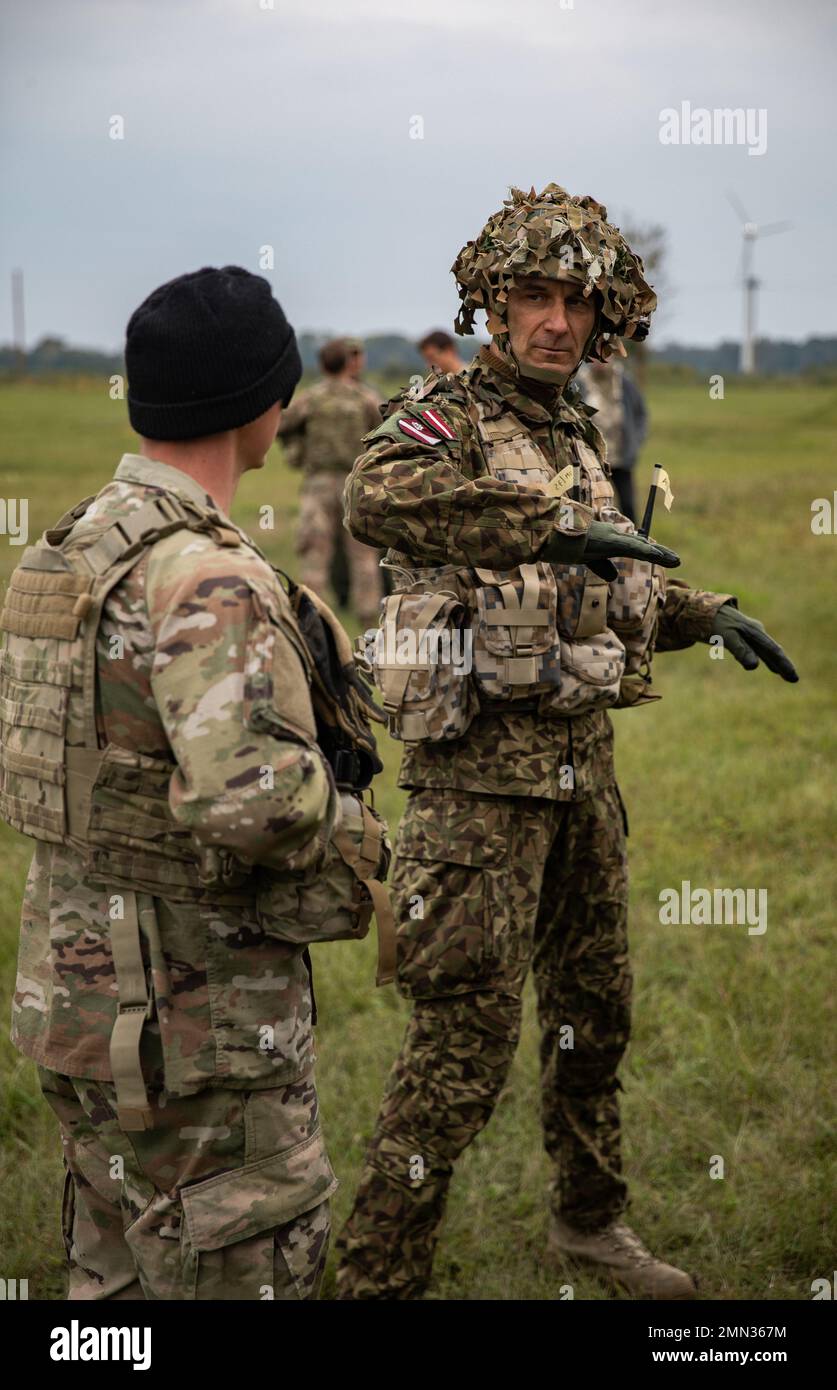 A soldier with the Latvian National Guard’s 4th Brigade, 44th Infantry ...