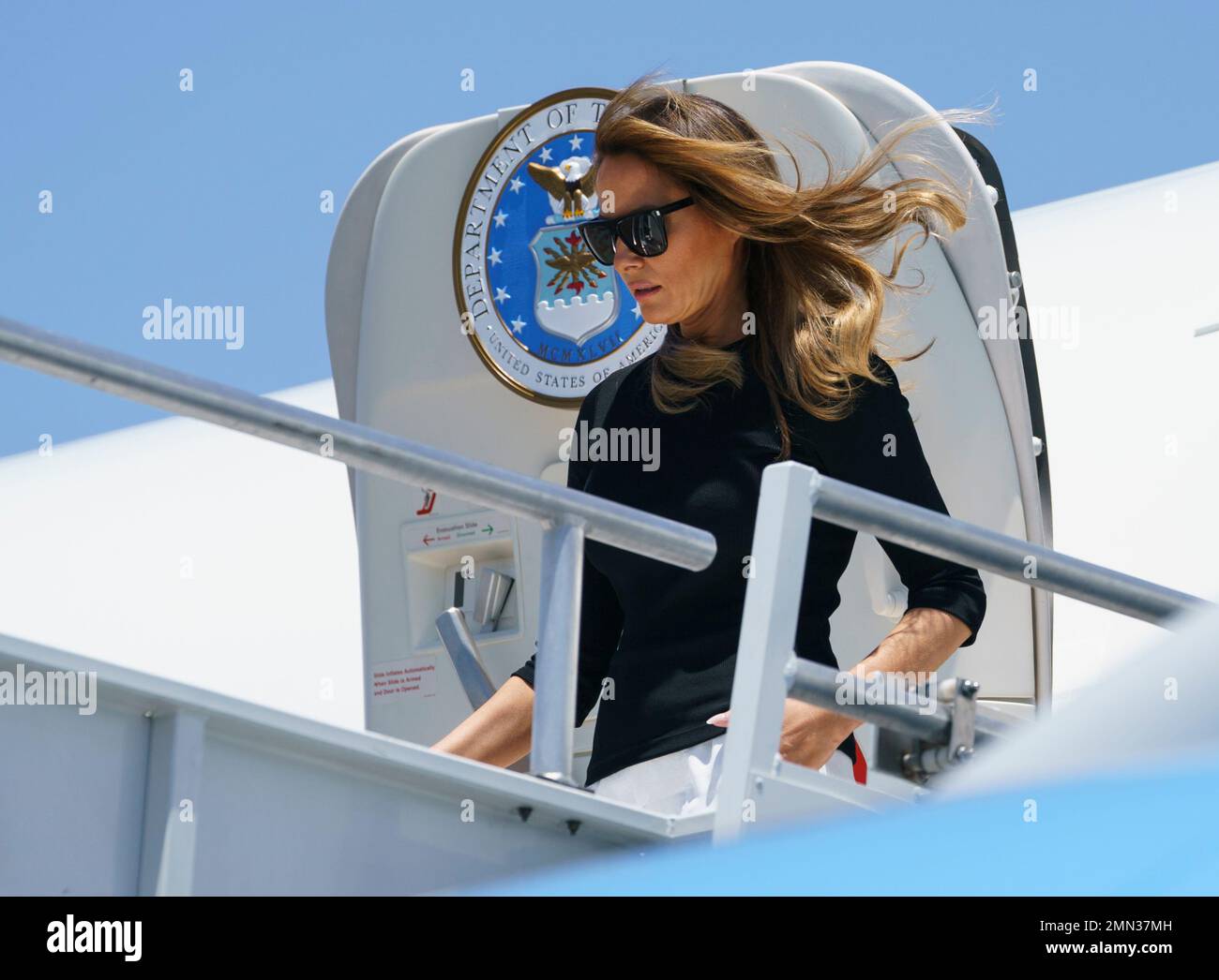 First lady Melania Trump arrives at Phoenix Sky Harbor International ...