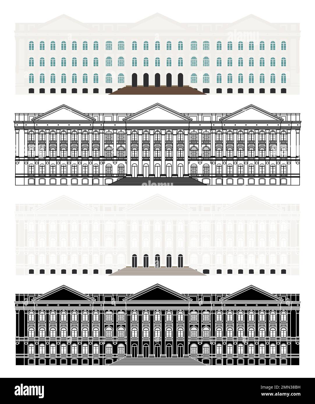 Neoclassical building Stock Vector Images - Alamy