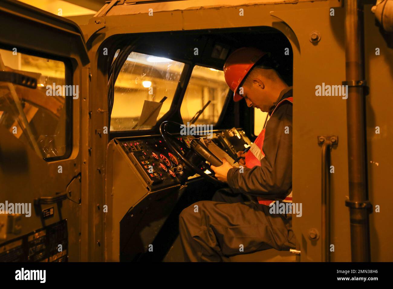 U.S. Marine Corps Cpl. Brandon Barnett, a motor transport mechanic with ...