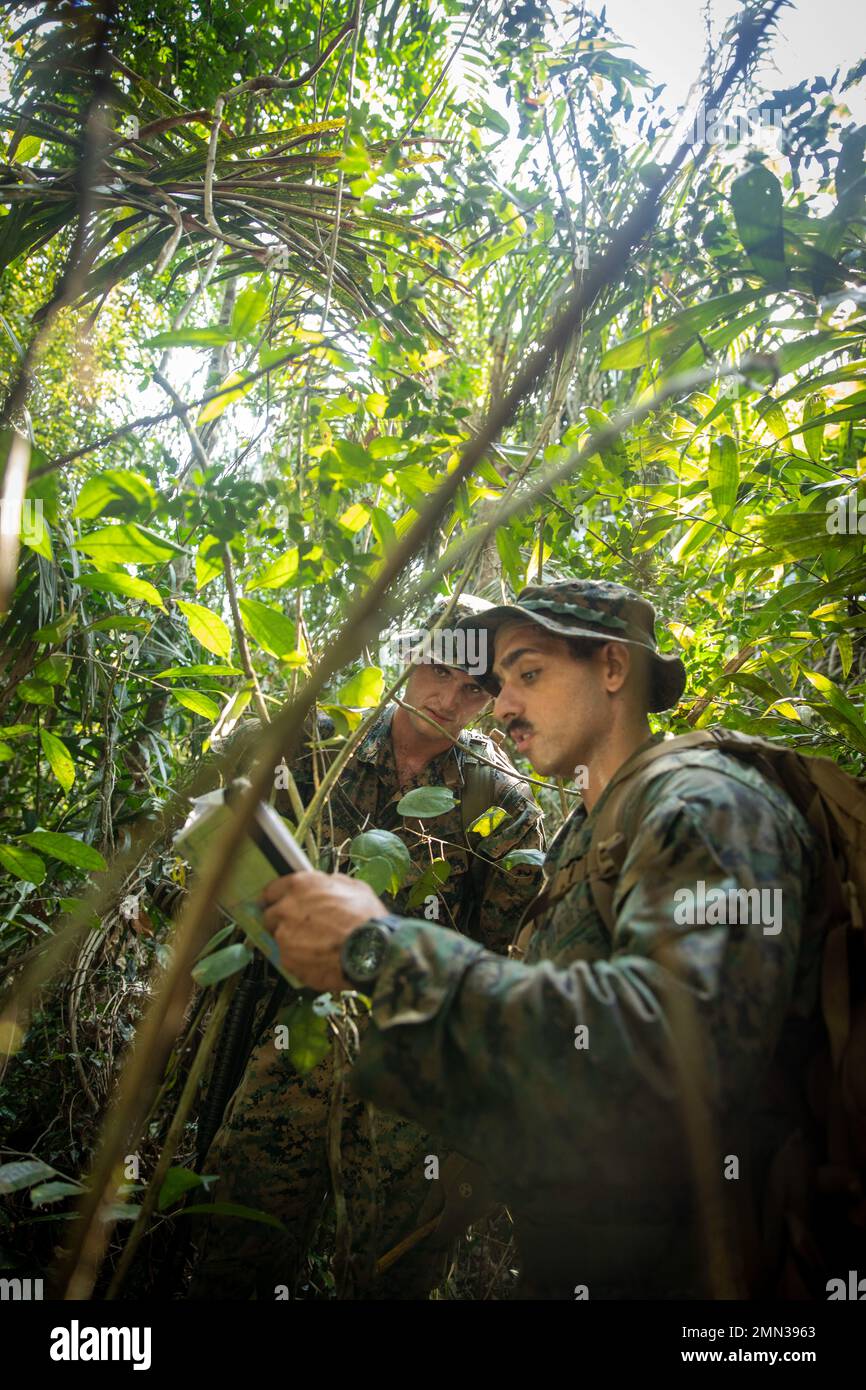 U.S. Marine Corps Sgt. Thomas Freckleton, right, and U.S. Marine Corps ...