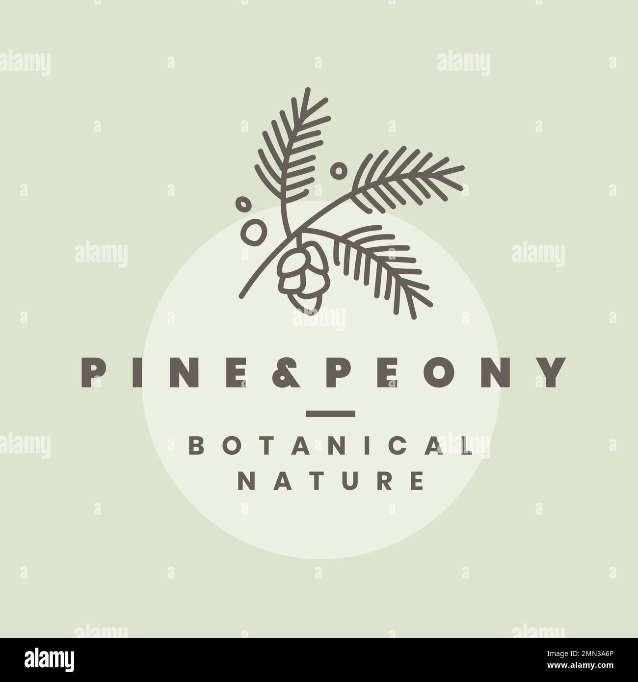 Organic botanical logo template, leaf illustration for business vector ...