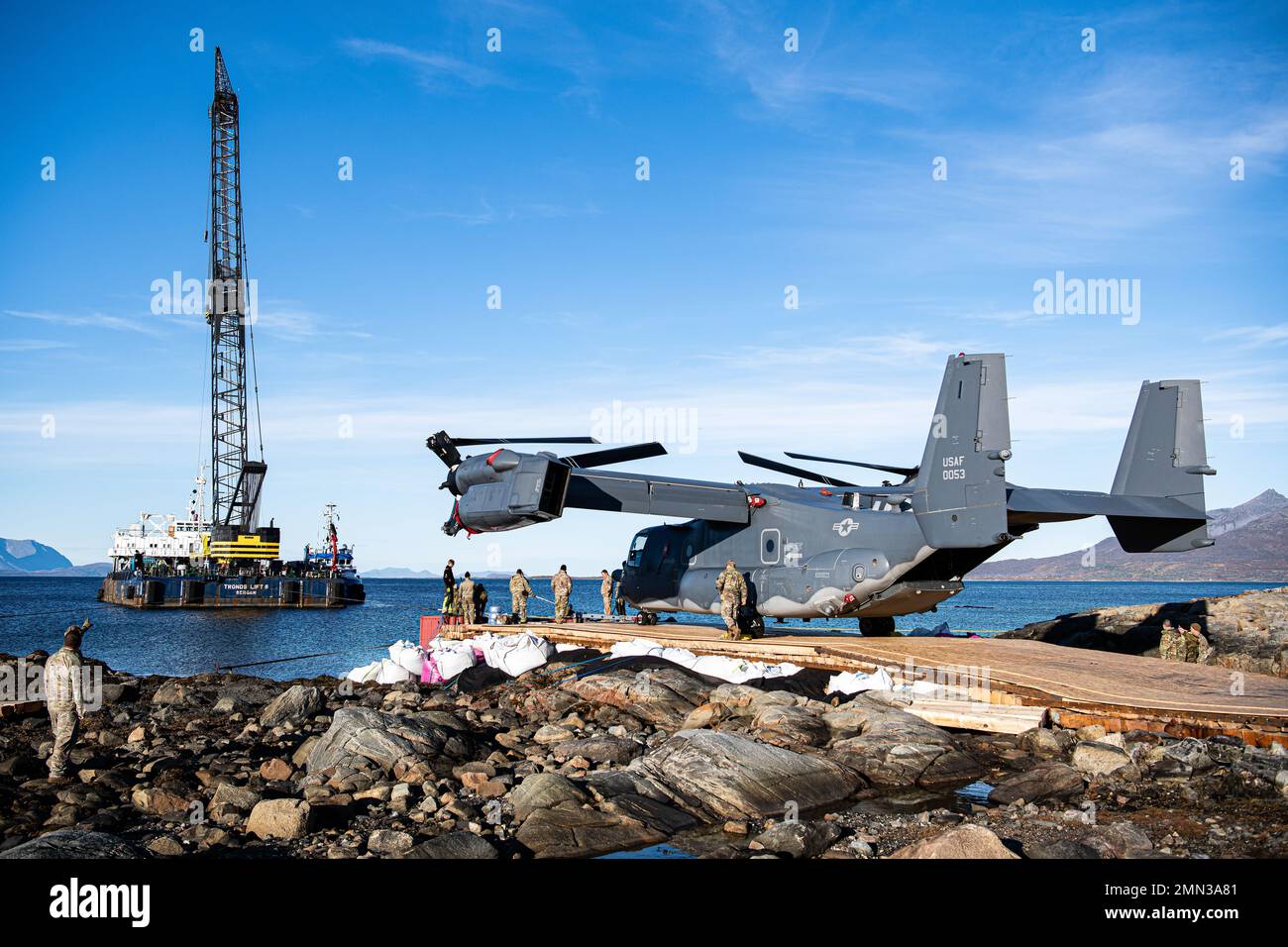 A U.S. Air Force CV-22B Osprey, assigned to the 352nd Special ...