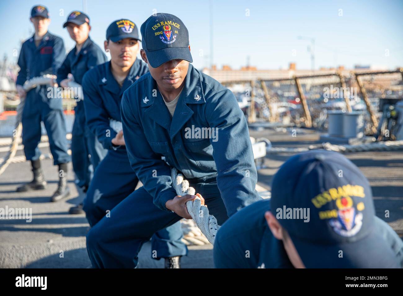 Fire Controlman 3rd Class Lijean Goodlow, assigned to the Arleigh Burke-class guided-missile ...