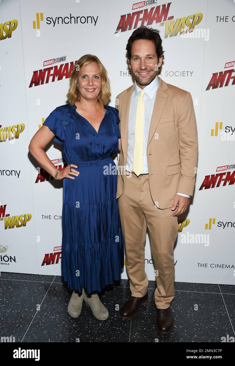 Actor Paul Rudd and wife Julie Rudd attend a special screening of "Ant-Man and the Wasp" at the ...
