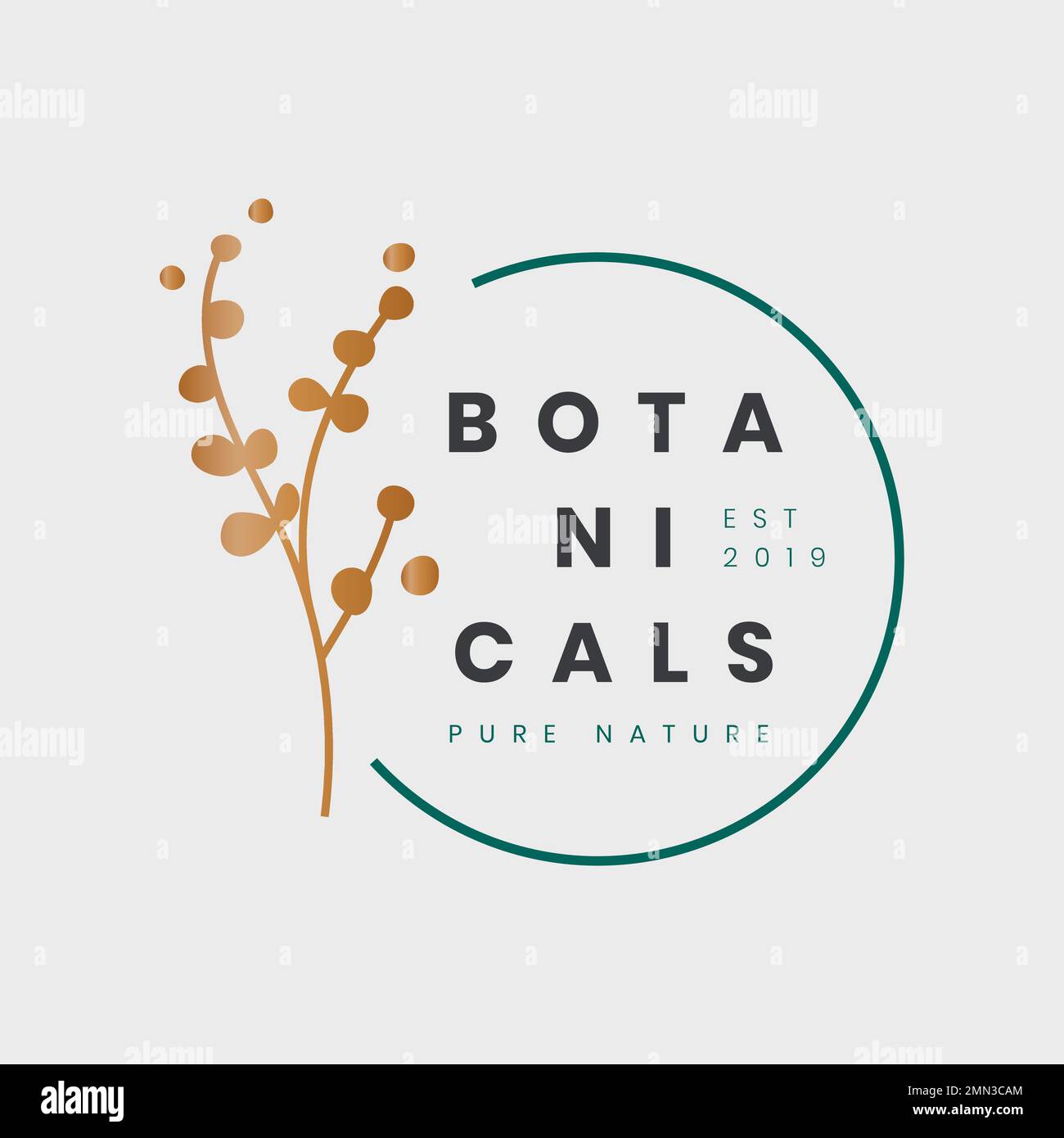 Botanical business logo template, aesthetic design for organic business ...