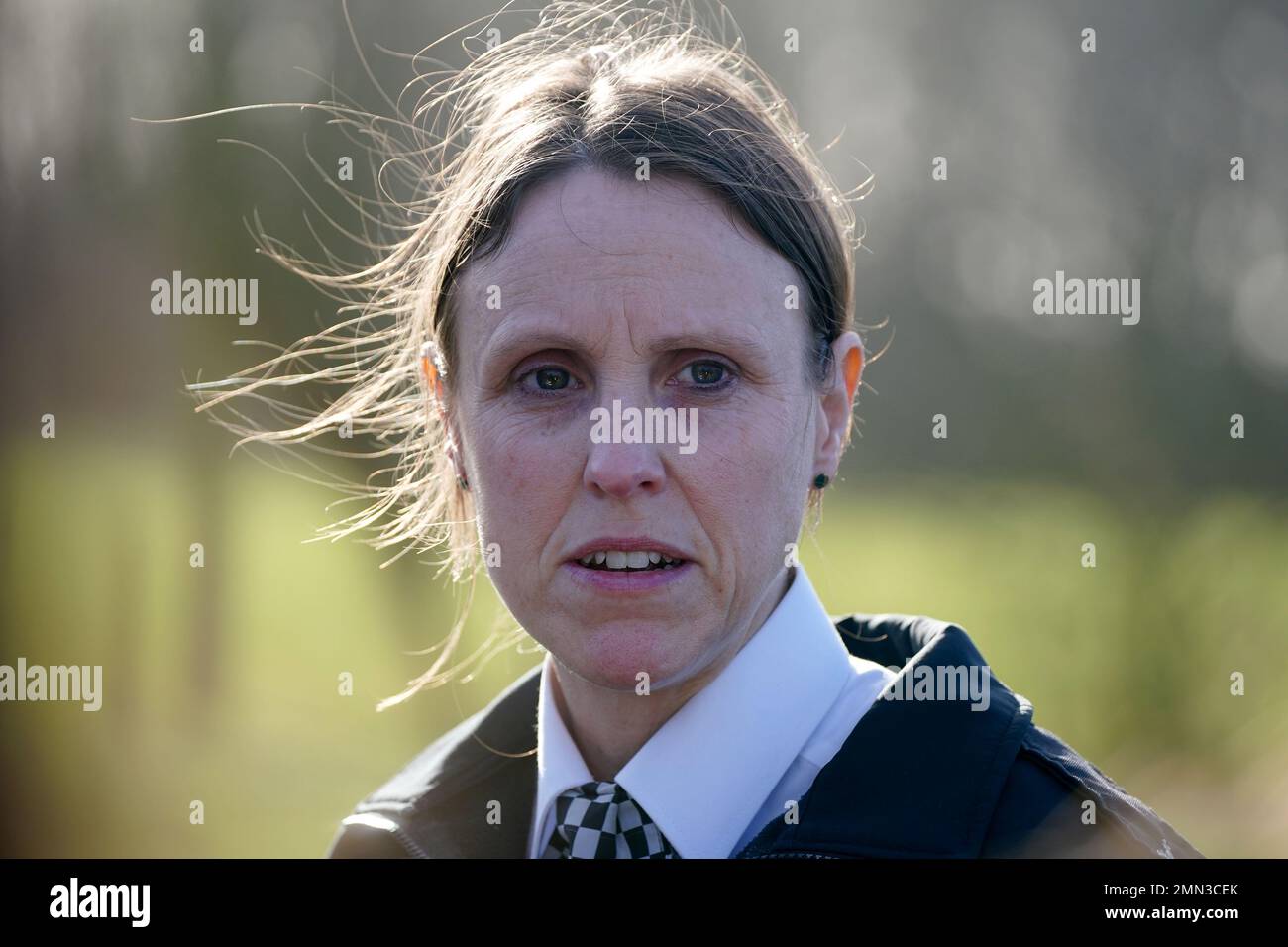 Superintendent Sally Riley from Lancashire Police speaks to the media ...