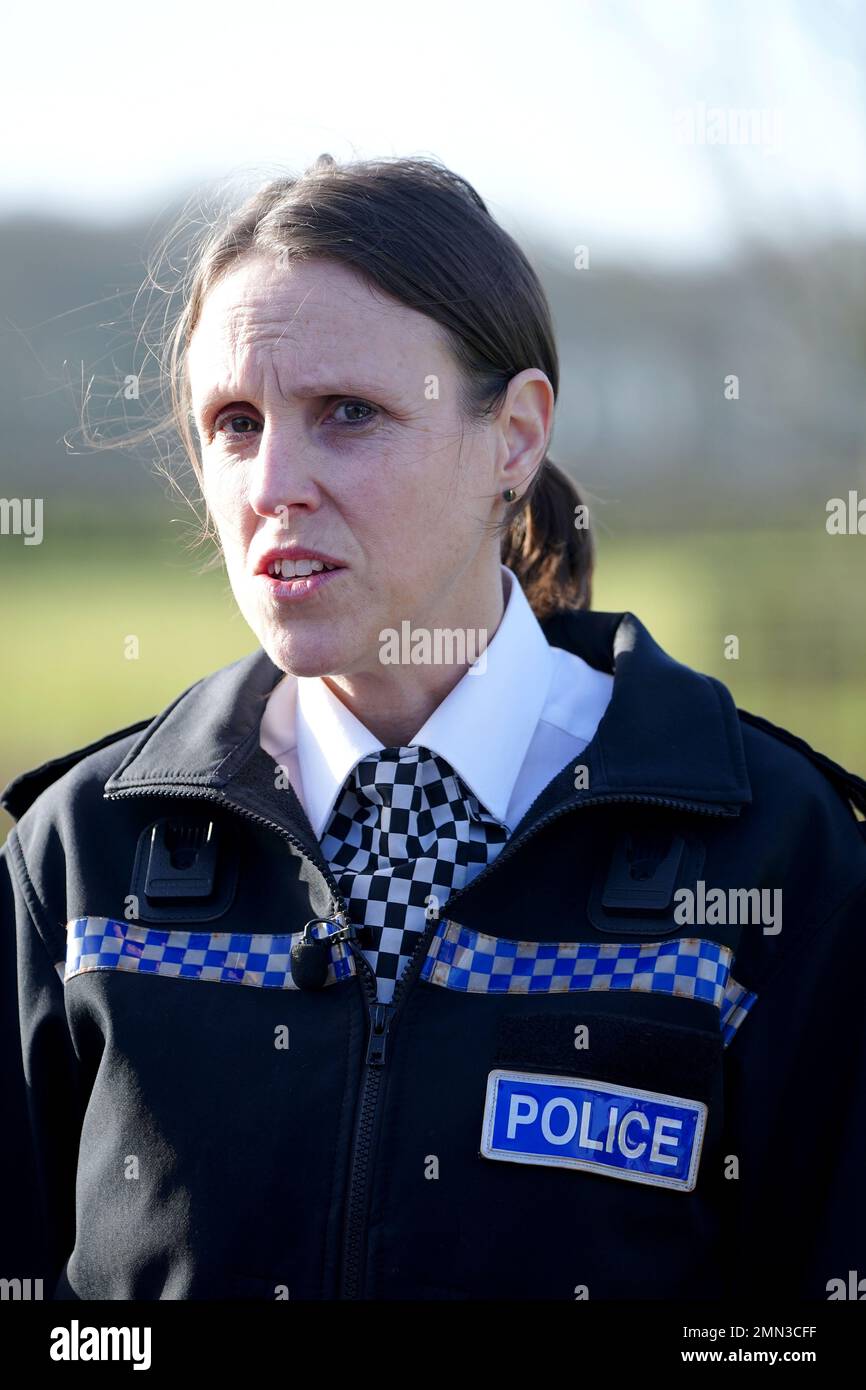 Superintendent Sally Riley from Lancashire Police speaks to the media ...