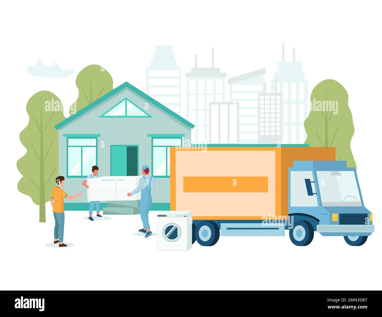 Electronics delivery service concept vector flat illustration Stock ...
