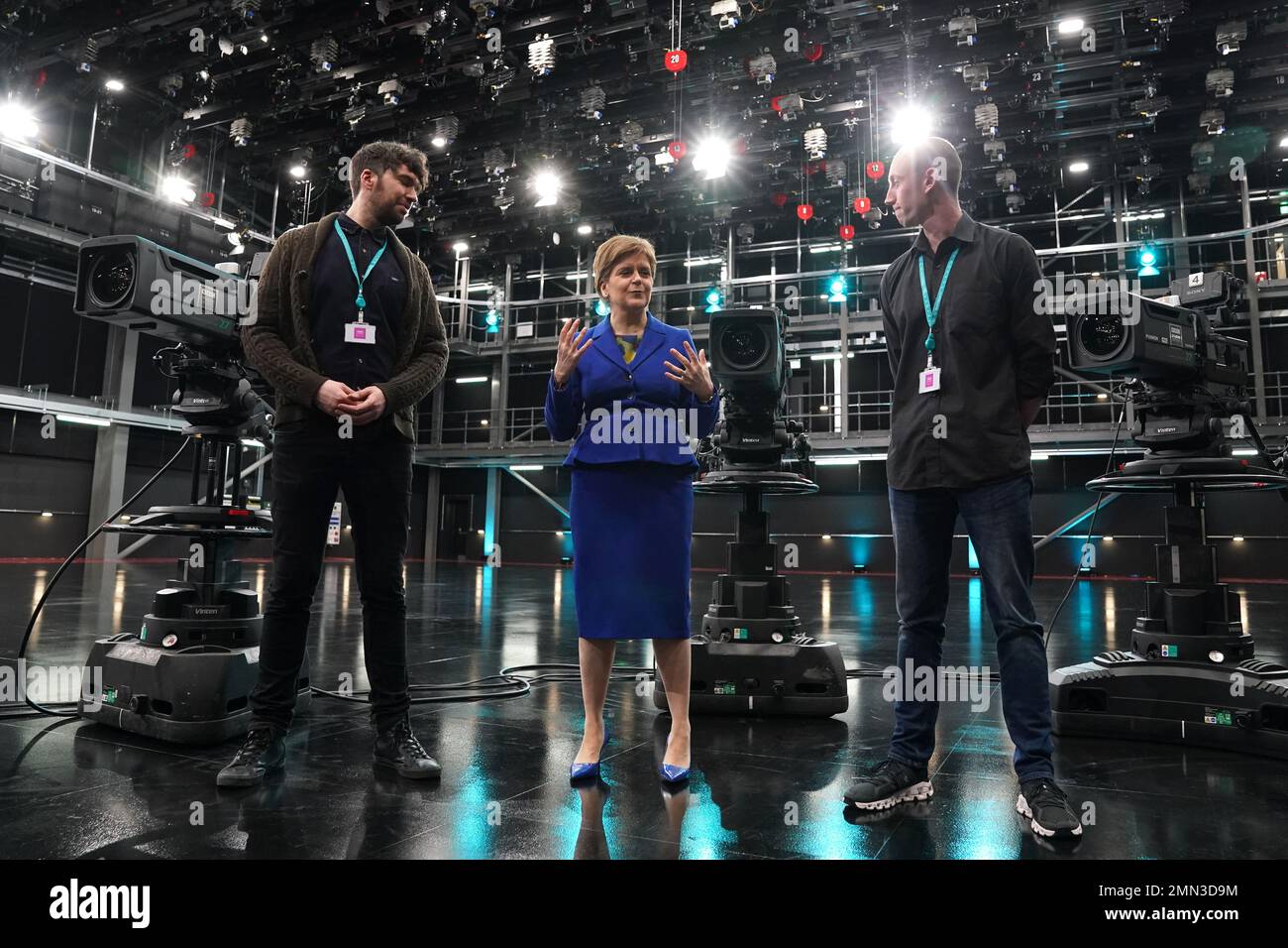 First Minister Nicola Sturgeon during a visit to BBC Studioworks in Glasgow. Picture date ...
