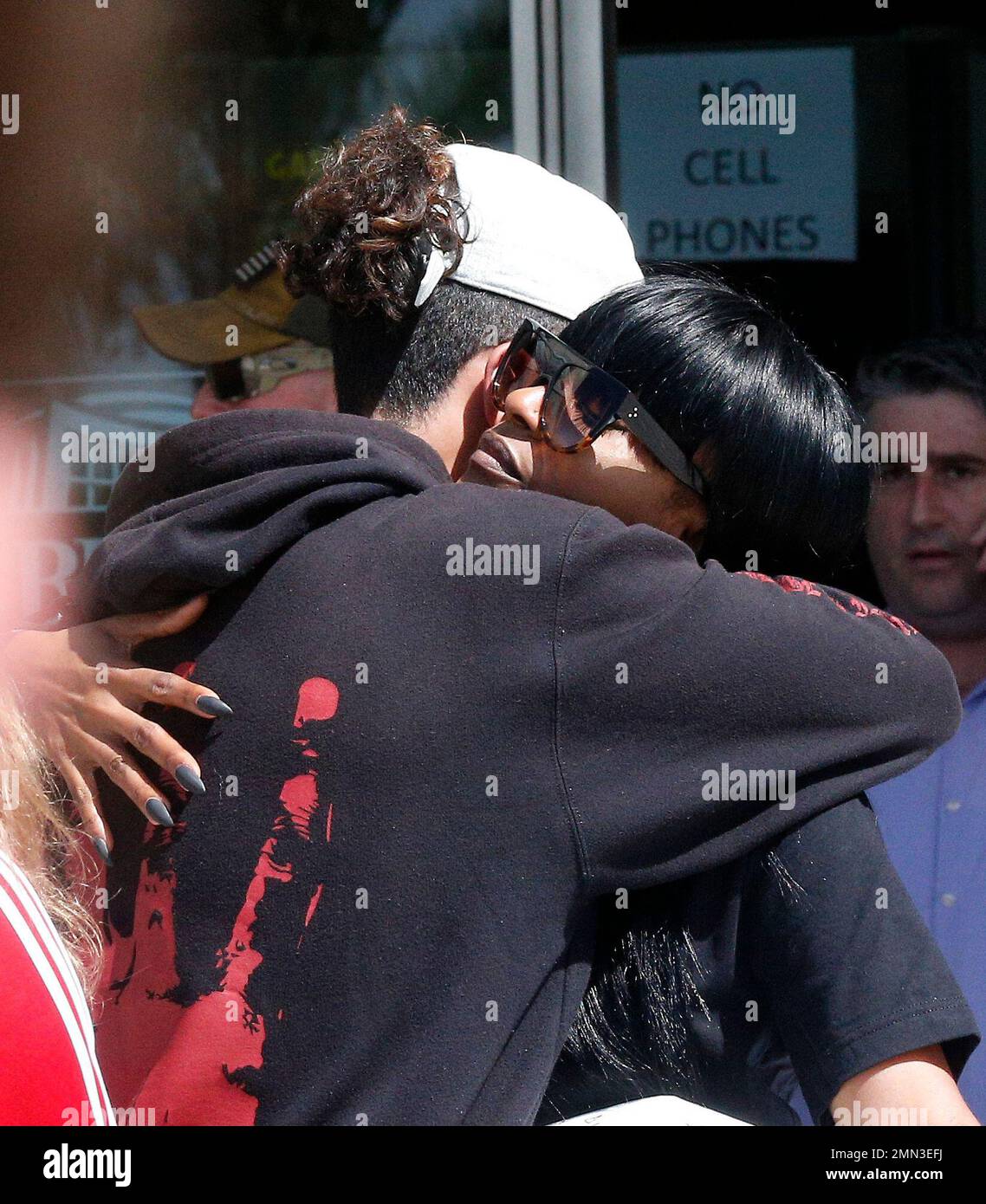 Cleopatra Bernard, mother of slain rapper XXXTentacion hugs a friend ...