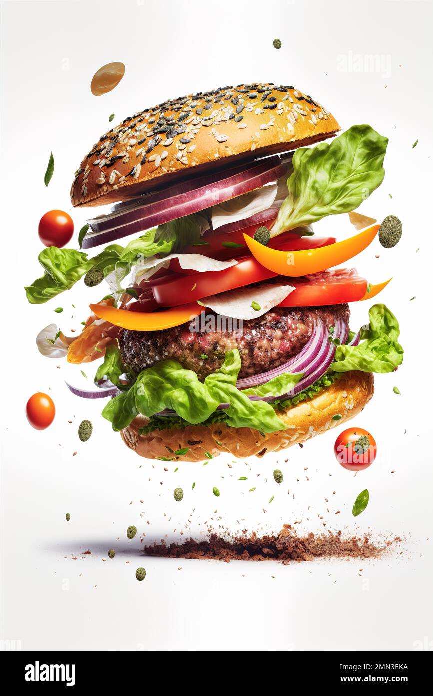 Falling burger hi-res stock photography and images - Alamy