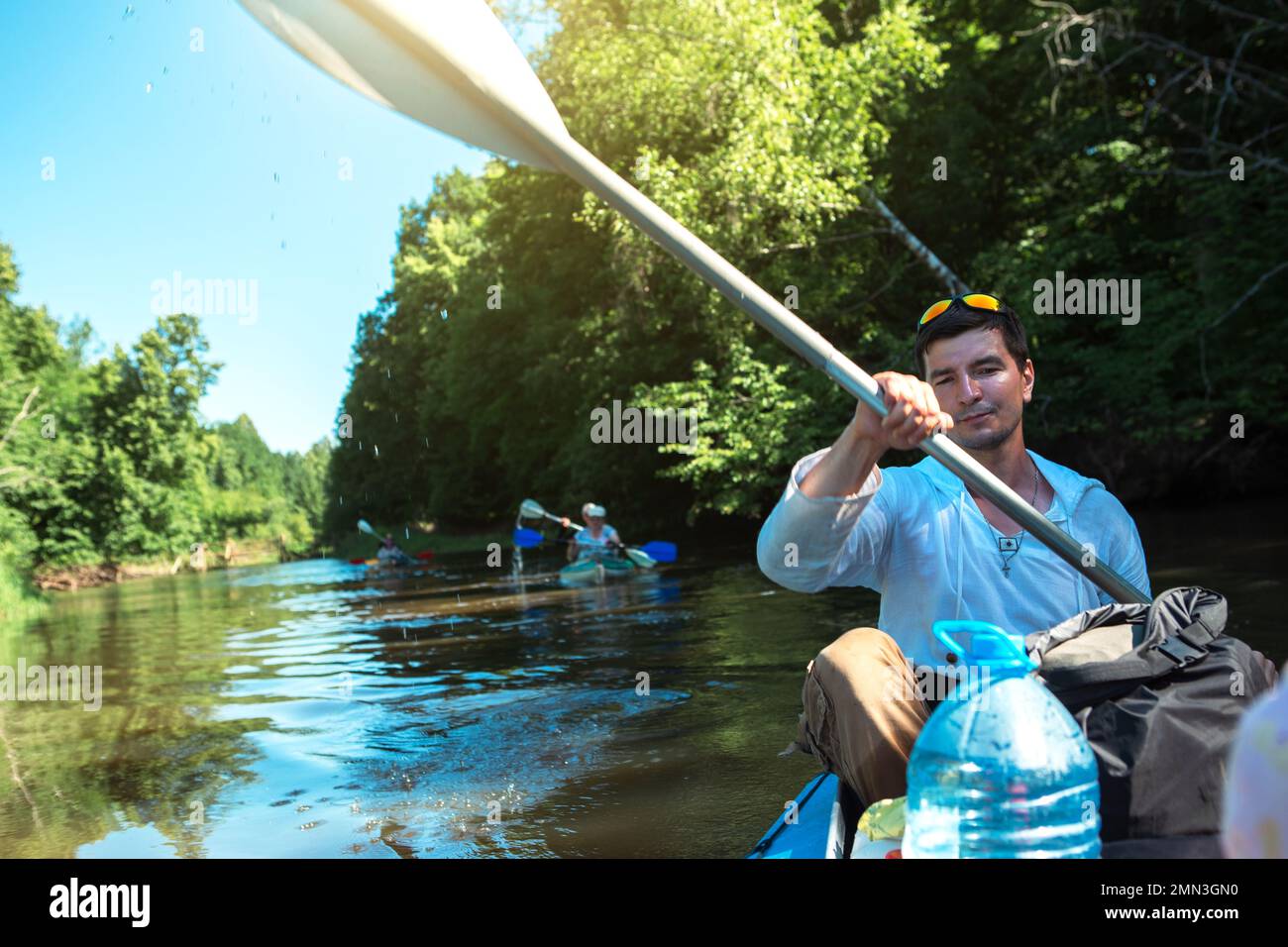 Family kayak trip elderly hi-res stock photography and images - Alamy