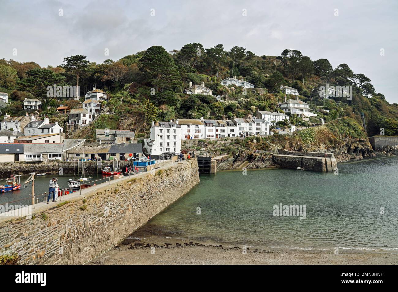 The Harbour Gate at the fishing village of Polperro in south Cornwall ...