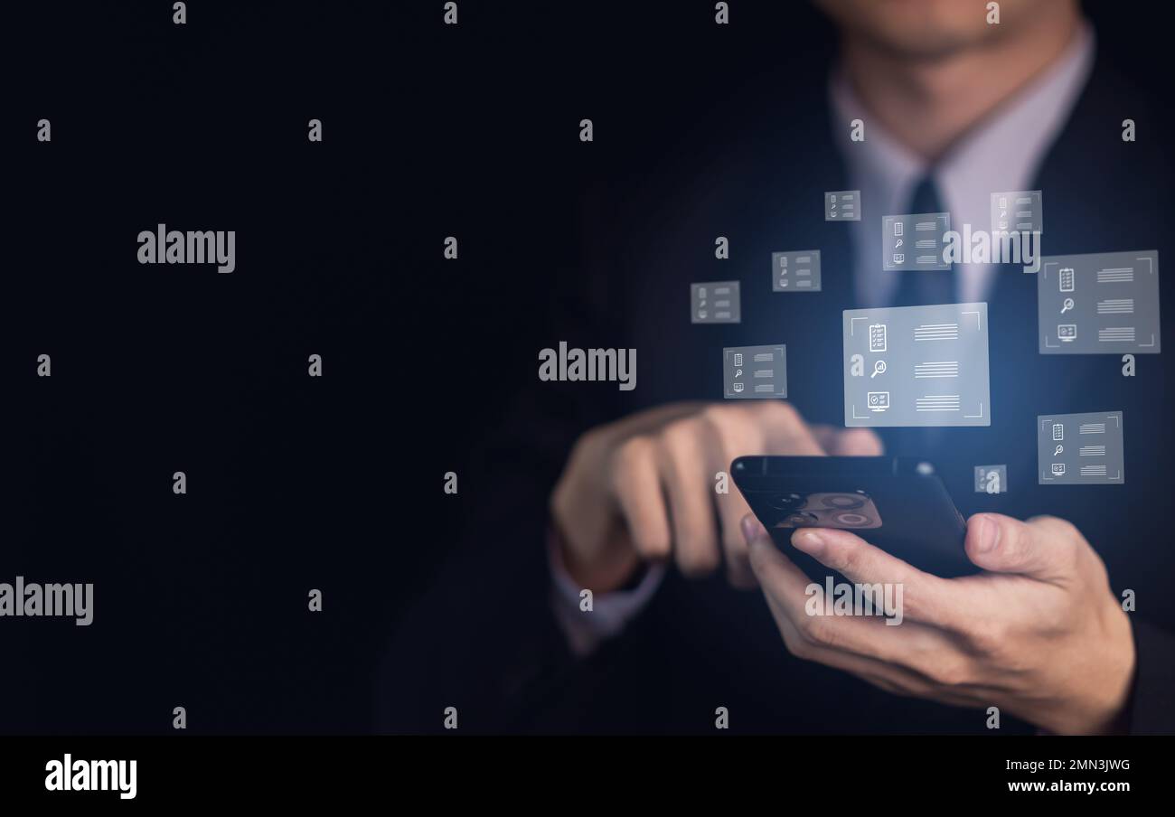 Document Management System (DMS). Digital online document database and ...