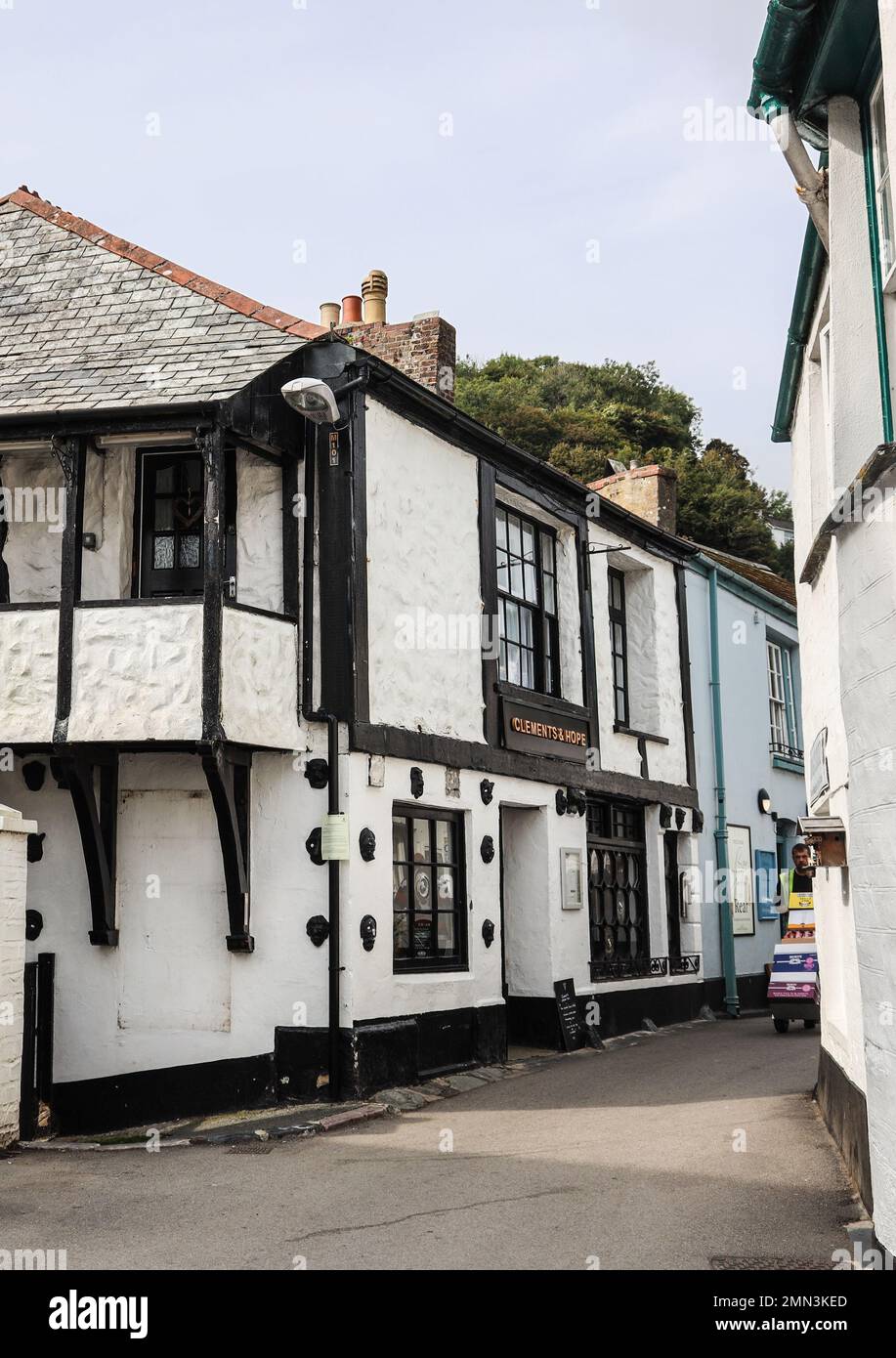 The old Clements and Hope coffee shop on the Fore Street in the pretty ...