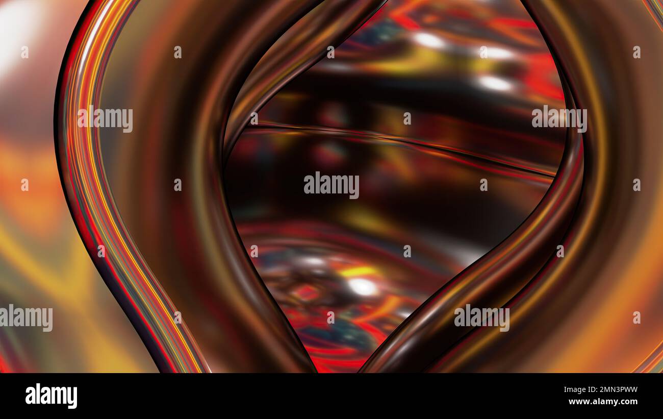 fiery red metal beautiful Bezier curve entrance abstract dramatic ...