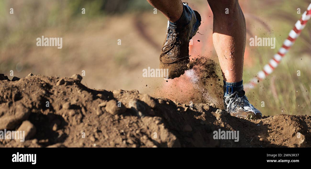Wet trail running shoes hi-res stock photography and images - Alamy