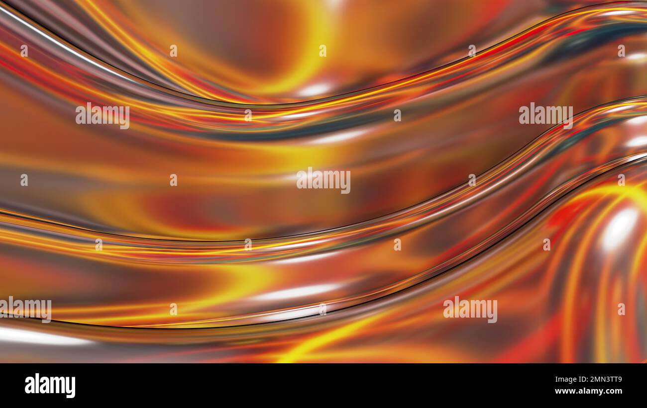 fiery red glowing metal curtain swells abstract dramatic modern ...