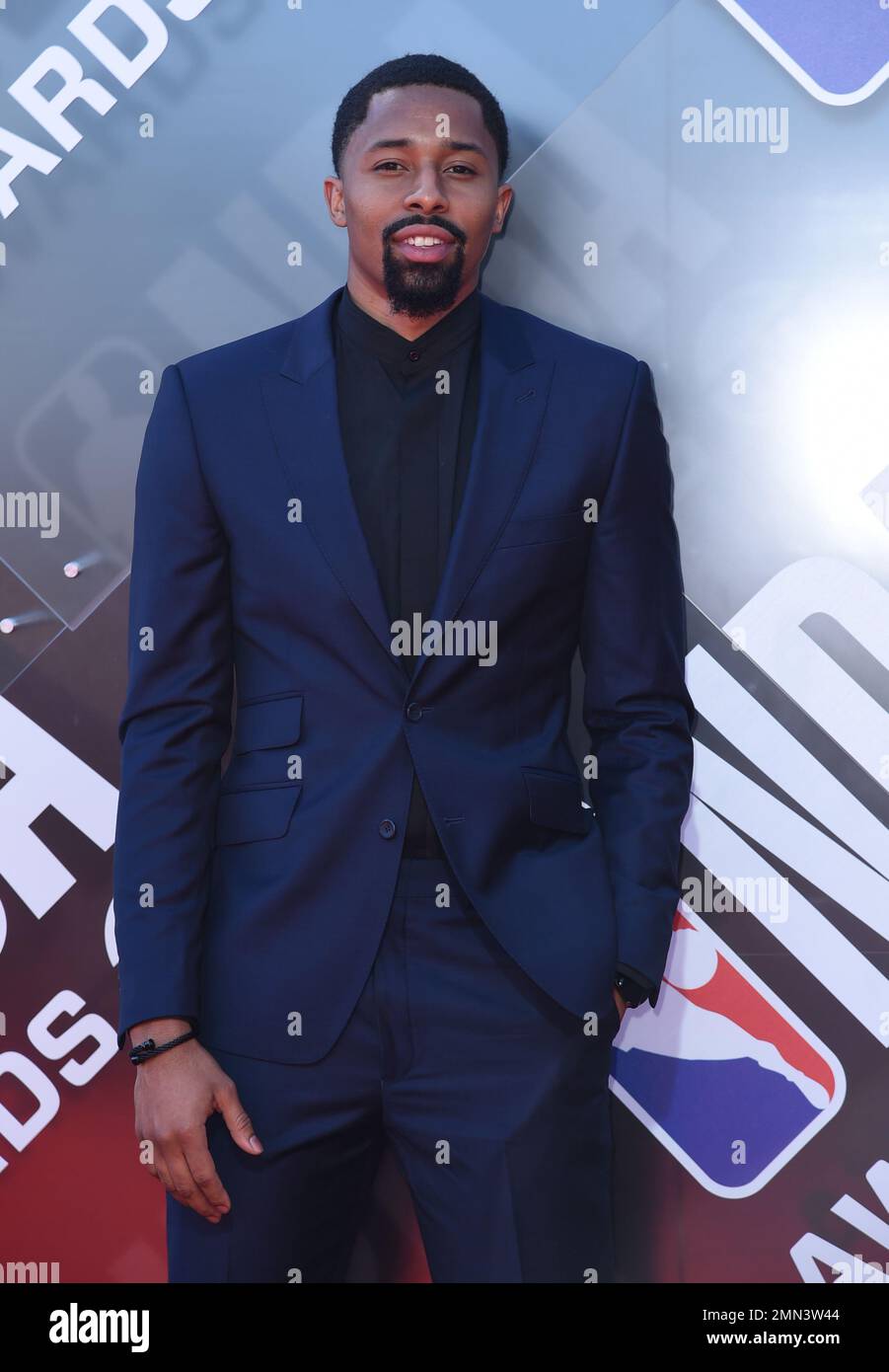 Spencer Dinwiddie arrives at the NBA Awards on Monday, June 25, 2018 ...