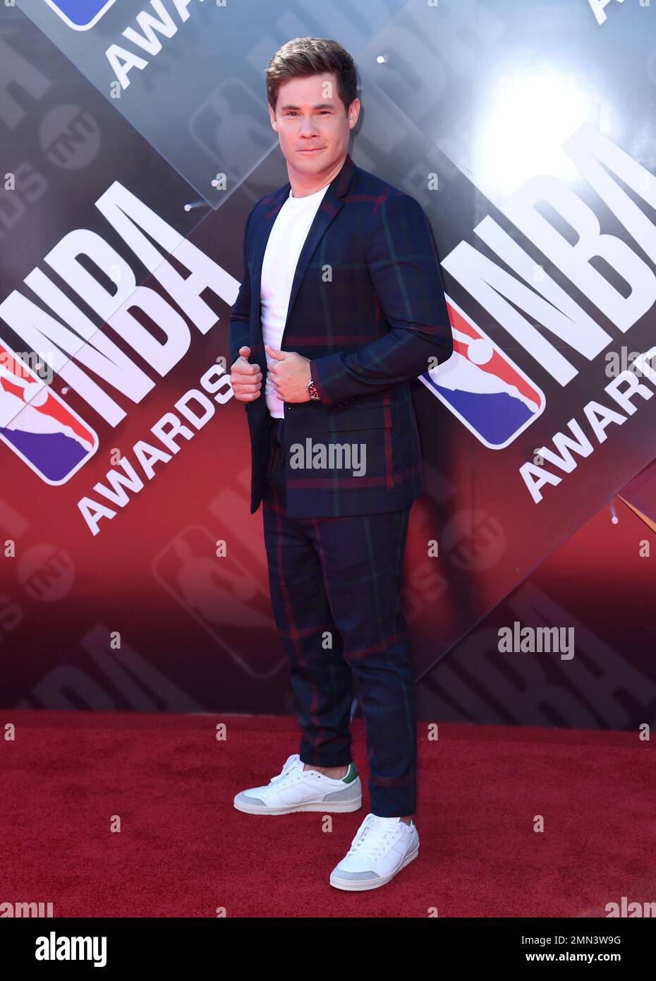 Adam Devine arrives at the NBA Awards on Monday, June 25, 2018, at the ...