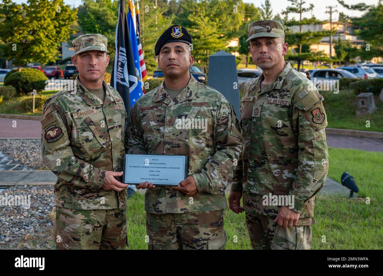 Col. Paul Davidson, 51st Fighter Wing vice commander, and Chief Master ...