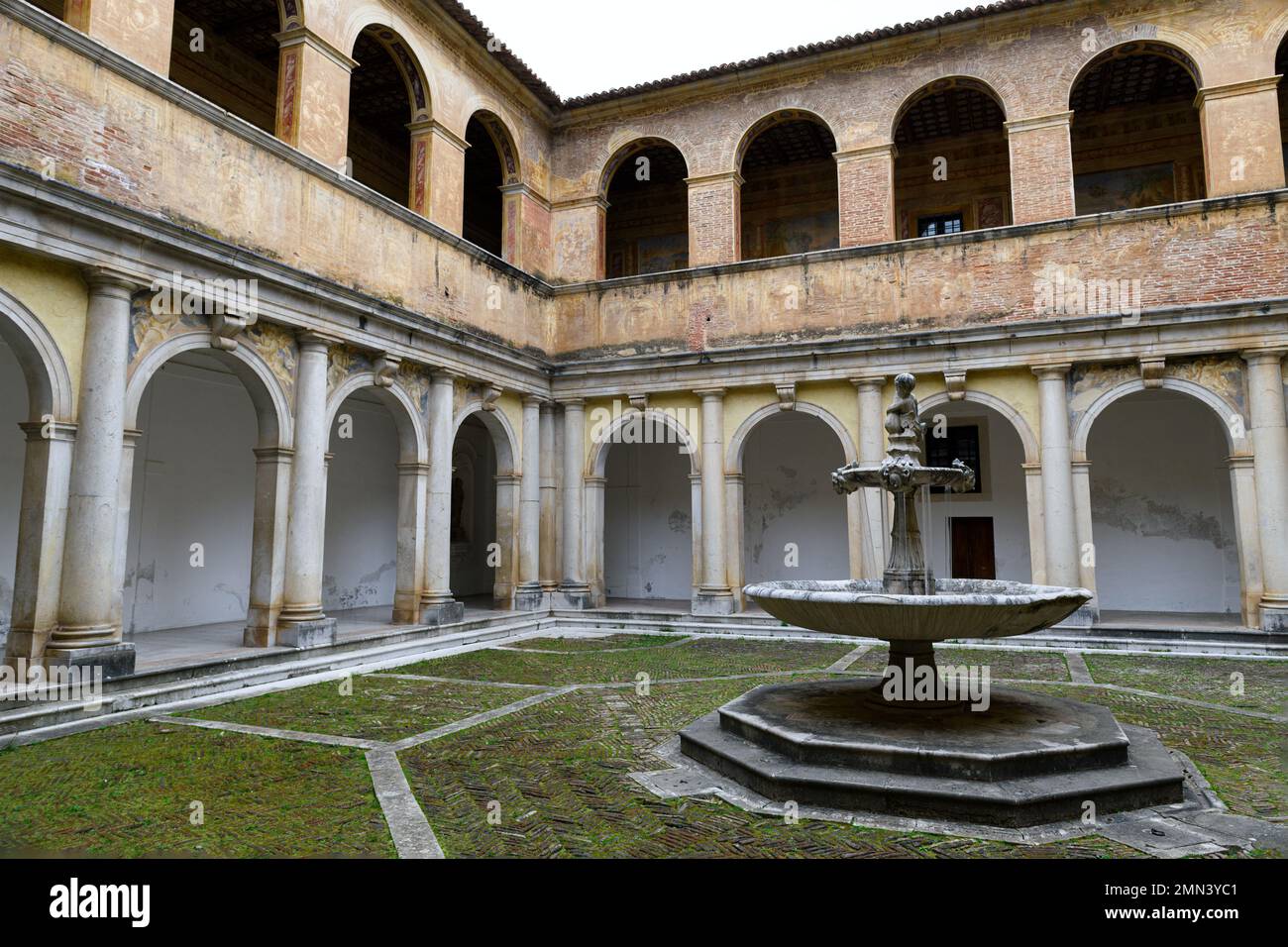 Main cloister of Certosa of The Certosa di Padula well known as Padula ...