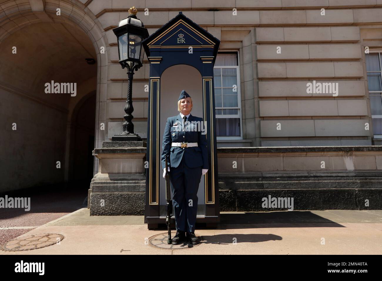 A member of "The Queen's Guard" from the Royal Canadian Air Force (RCAF ...
